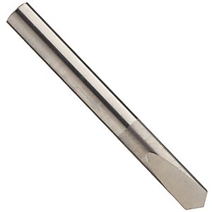 Chicago Latrobe 780 Solid Carbide Spade Drill Bit, Uncoated (Bright) Finish, Round Shank, 118 Degree Conventional Point, 1/4" Size