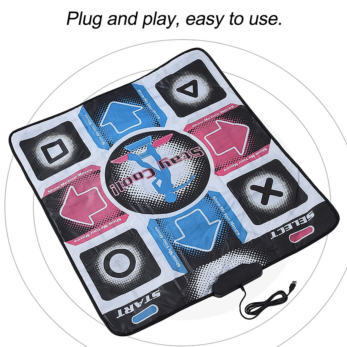 Non-Slip TV Dance Mat DDR Dancing Pad Blanket for Microsoft Xbox 360 Game for Windows XP/ 7 / 10 OS with USB Interface