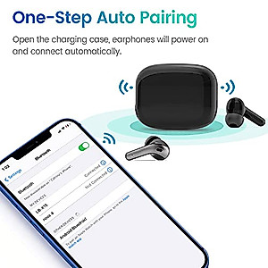MANACUBE Wireless Earbuds,Bluetooth 5.0 Active Noise Cancelling Earphones Hi-Fi Stereo Earphones Touch Control with Wireless Charging Case Waterproof Stereo Headset for Working Travel Gym,Black