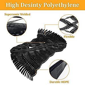 YUEWO Geo Grid Ground Grid 2 Inch (9x17FT) 155 sq ft Geocells Cellular Confinement System Geo Cell Grid Paver for Gravel Stabilizer for Light Duty Traffic Areas Foot Traffic with 30pcs Buckles