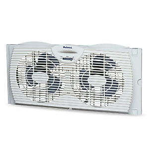 Holmes Window Fan with Twin 6-Inch Reversible Airflow Blades, White