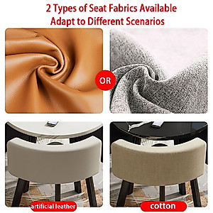 Dining Table Set Table Imitation Marble Top Dining Room Table Set for Small Spaces, Kitchen Table and Chairs for 4, Dining Set w/ 4 Chairs, Padded Seats & Backrests, Wooden Frame ( Color : Gray round