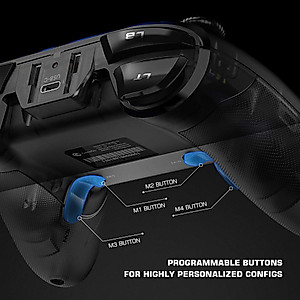 GameSir T4 Pro Wireless Gaming Controller for Windows PC/Switch/Android/iPhone,PC Controller with 4 Programmable Butoons,Dual-Vibration and Turbo Gamepad Joystick with LED Backlight