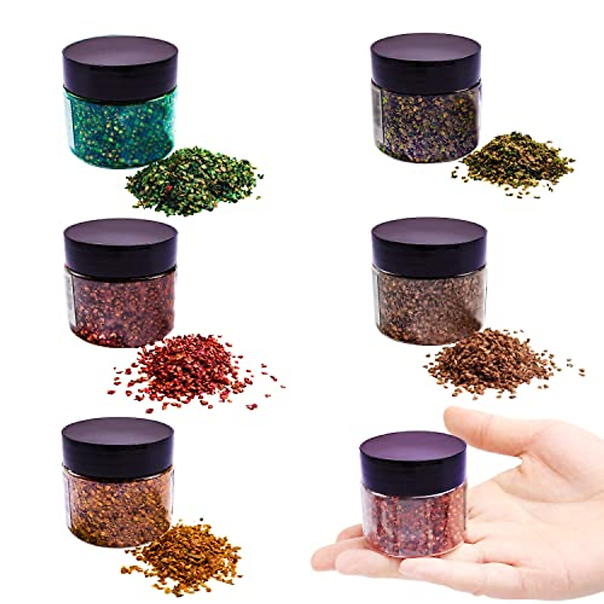 Realistic Miniature Leaves Simulation Leaves for DIY Model Railway Fairy Garden Diorama Scenery, Pack of 5