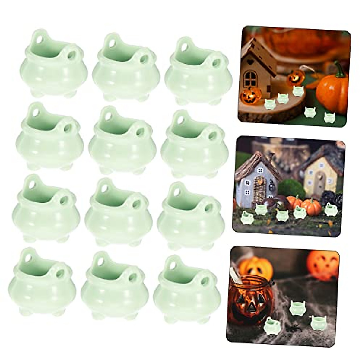 Abaodam 36 pcs Witch Boiler Candy Toys Halloween Toys miniture Decoration Witch Pot Witch Cauldron Pot Mini Halloween Candy Pail Plastic Miniature Ornaments Miniature Things Stove Toys