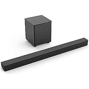 VIZO V-Series 2.1 Home Theater Sound Bar with DTS:X, Wireless Subwoofer, Bluetooth, Voice Assistant Compatible, Includes Remote Control - V21-H8 (Renewed)