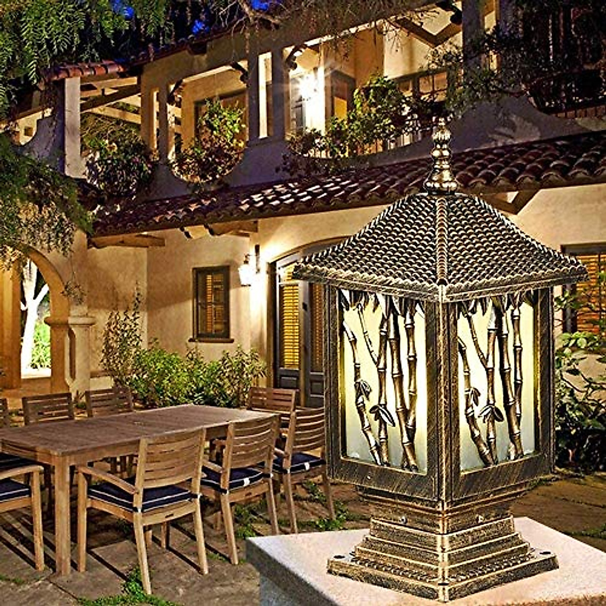 Outdoor Post Light Outdoor Post Light -Water-Resistant Pillar Light, Community Courtyard Garden Door Patio Stigma Lamps -Modern Home Outdoor Post Lights