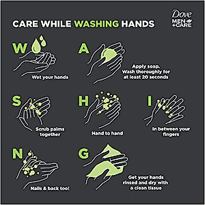 Dove Men+Care Body Soap and Face Bar More Moisturizing Than Bar Soap Deep Clean Effectively Washes Away Bacteria, Nourishes Your Skin,3.75 Ounce (Pack of 6)