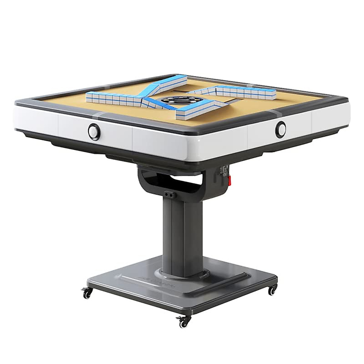 Funho USA 3rd Generation Rotor-Wing Automatic Mahjong Table with 44 Chinese Style Mahjong Tiles of 2 Sets Folding Style