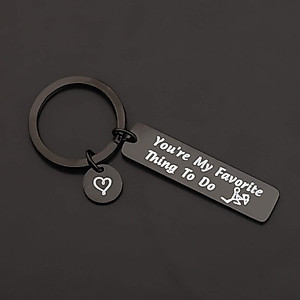 FAADBUK Funny Gift for Boyfriend Husband You’re My Favorite Thing To Do Naughty Gift Idea Gift for Wife Girlfriend (Favorite Thing to Do Black)