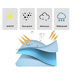 AMSAMOTION BBQ Cover Waterproof, Windproof, Anti-UV, Heavy Duty Rip Proof Kettle Oxford Fabric Grill Barbecue Cover, Round 71vmx 68cm…