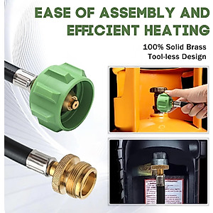 1 lb to 20 lb Propane Adapter Hose & Griddle Regulator Replacement for Blackstone 17" & 22" Propane Griddle Table Top Charbroil 19952085 Tabletop Pit Boss PB336GS Griddle Regulator and Hose Parts