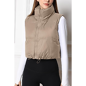 AUTOMET Puffer Vest Women Womens Cropped Winter Lightweight Sleeveless Fall Fashion Clothes Outfits Warm Outerwear Vests Padded Gilet