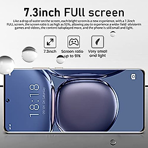 Yoidesu Unlocked Smartphones, P50 Pro 7.3 Inch Dual SIM Unlocked Cell Phone, 3GB RAM + 32GB ROM, 5MP + 8MP Dual Camera, Face ID Android Phone with 4500mAh Battery