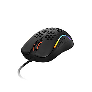 HK Gaming NAOS M Ultra Lightweight Honeycomb Shell Ambidextrous Wired RGB Gaming Mouse 12 000 cpi - 7 Buttons - 59 g (Naos-M, Black)