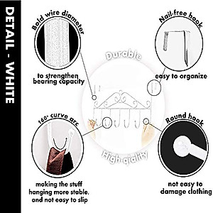 ZYHOOOE Over Door Hanger Organizer,7 Hooks Metal Storage Rack for Home Use Hats Coats Key Bag Clothes Scarfs