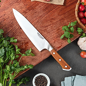 8 Inch Chef Knife Sharp Japanese Kitchen Knife Rosewood Handle Professional German 1.4116 Steel Meat Fish Cleaver Knife