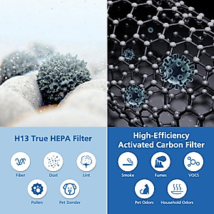 Air Mini PECO-HEPA Replacement Filters Compatible with Molekule Tri-Power Air Mini & Molekule Air Mini+ Air Purifiers, 3 in 1 High-Efficiency Filtration System with Activated Carbon, 2 Pack