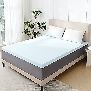 NeuType 3 Inch Memory Foam Mattress Topper Queen Size Mattress Topper Cooling Gel-Infused Foam Bed Topper CertiPUR-US Certified, Foam Mattress Pad for Pressure-Relieving