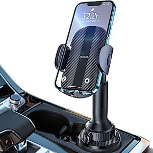 OQTIQ Cup Holder Phone Mount for Car No Shaking Cup Phone Holder for Car Sturdy & Adjustable Cell Phone Holder Mount for Truck, SUV Quick Extension Long Arm for iPhone, Samsung, Nokia, LG, Smartphones