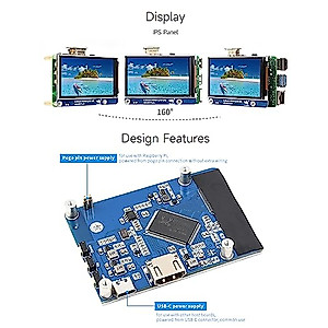 waveshare 3.2inch HDMI IPS LCD Display Compatible with Raspberry Pi 4B/3B+/3A+/2B/B+/A+/Zero/Zero W/WH/Zero 2W CM3+/4 Series Boards 480×800 Resolution No Touch Supports Jerson Nano/Windows