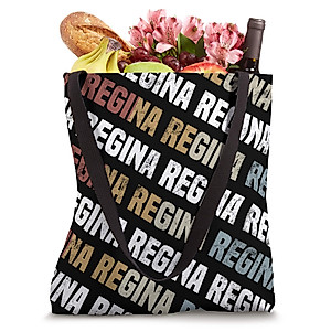 Vintage First Name Pattern Retro Forename Gift for Regina Tote Bag