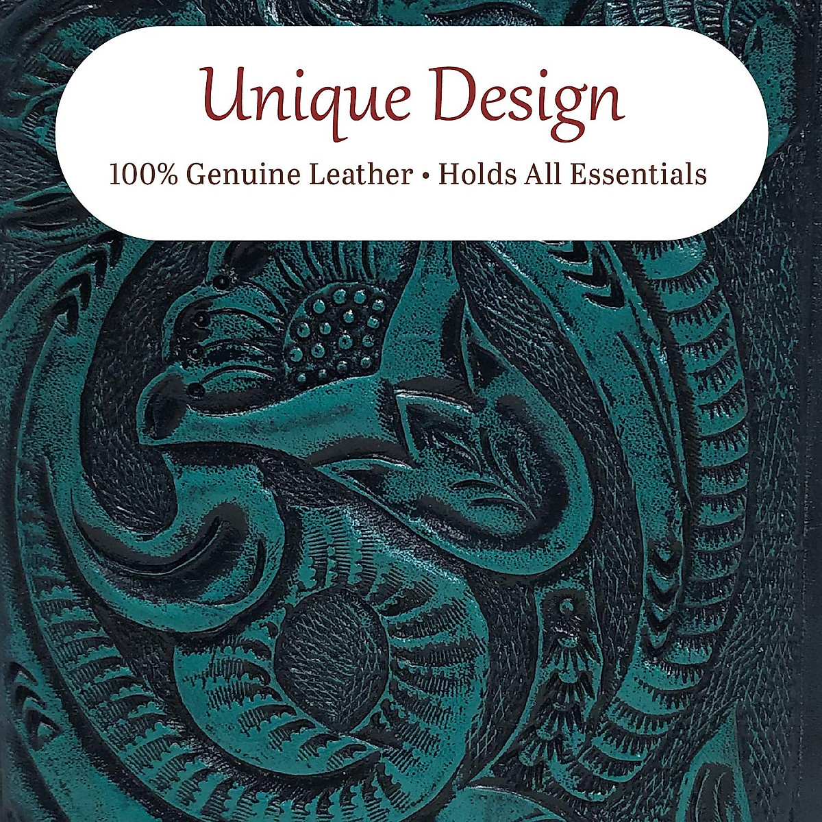 Mauzari Leather Passport Holder for Men and Women — Travel Wallet with Floral and Paisley Designs