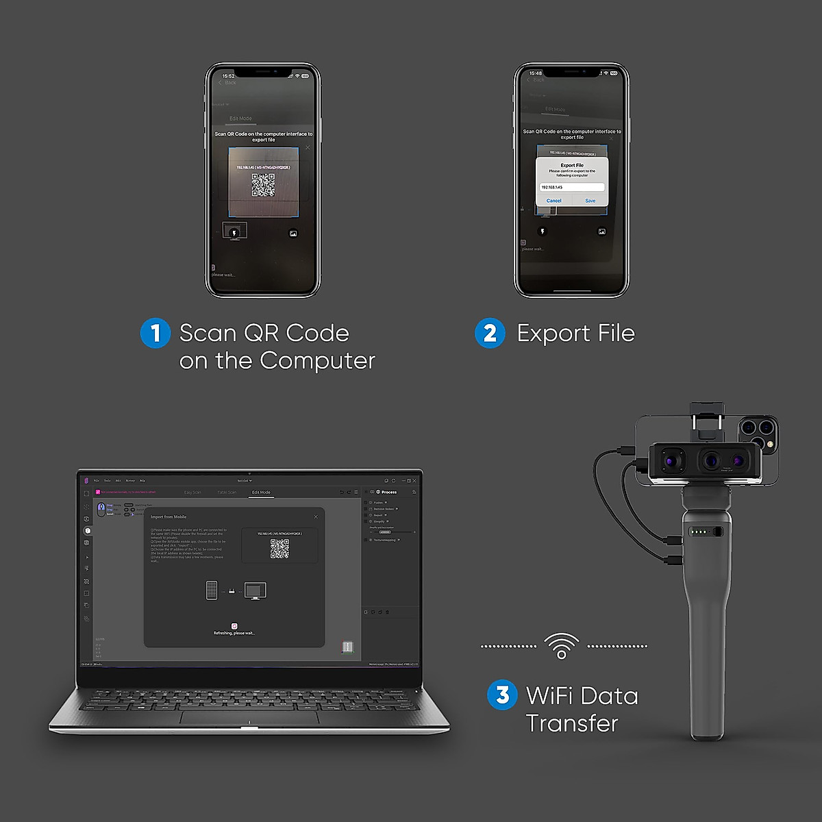 3D Scanner Seal Lite Bundle Portable Smart Grip