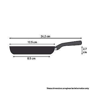 Tefal Ideal Mini One Egg Wonder Non-Stick Frying Pan, 12 cm, Non Induction, Black,package may vary