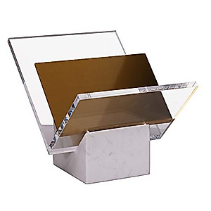 Storage Newspaper Baskets Creative Acrylic Magazine Magazine Rack Office Desktop Newspaper Rack Shelf Bedroom Home Rack (Color : Clear, Size : 272021cm)