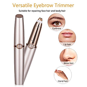 Rechargeable Eyebrow Trimmer Painless Precision Eyebrow Hair Remover Portable Electric Eyebrow Razor Tool for Women