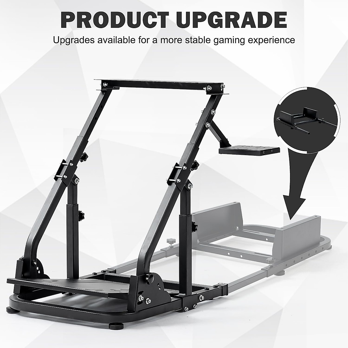 Hottoby G923 Racing Steering Wheel Stand Reinforcement Bar Fit for Logitech Thrustmaster G27,G29,G920 T300RS,T80,T150 Driving Simulator Frame,No Steering Wheel,Pedals,Handbrake