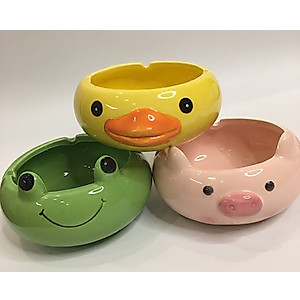 123Arts Ceramic Frog Ashtray Animal Ashtray Flowerpot Home Decor