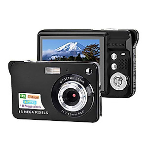 Explopur Digital Camera Mini Pocket Camera 18MP 2.7 Inch LCD S n 8X Zoom Smile Capture Anti-Shake with Battery