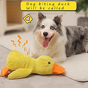Mellow Dog Calming Duck, Calming Duck Dog Toy Bright Yellow, The Mellow Dog Calming Duck, Yellow Duck Dog Toy, The Calming Duck Dog Toy, Dog Toy Duck with Squeaker (1PCS Large)
