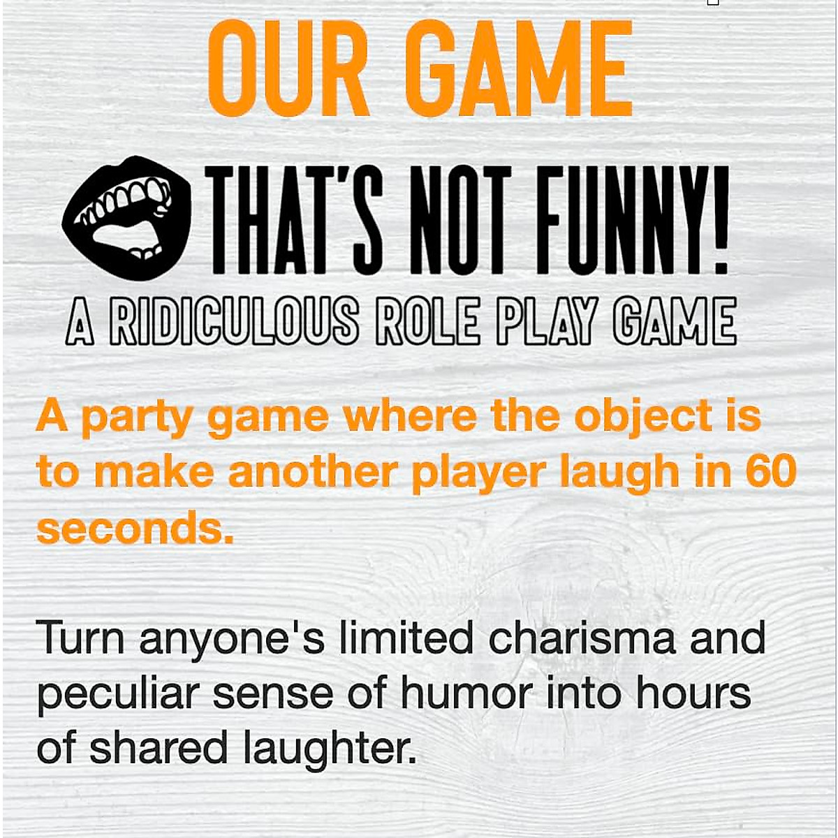 Pilgrim Soul That's NOT Funny - A Party Game for People Who Love to Laugh - 150 Ridiculous Role Playing Cards - Fun Topics Games for Family and Friends