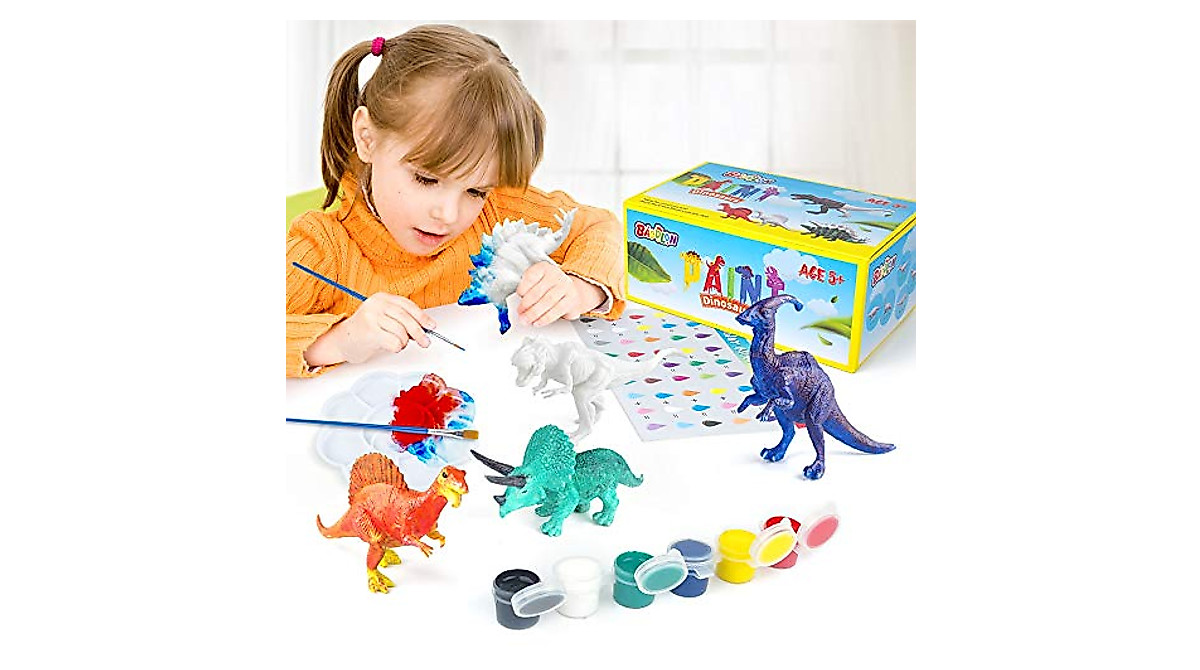 BAODLON Kids Dinosaur Painting Set - Fun for Ages 4-10