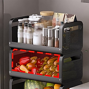 DANN Kitchen Spice Storage Rack Multi-Level Drop Tableware Rack Removable Storage Rack for Bathroom Storage Rack (Color : D, Size : 97.5cm*40cm)
