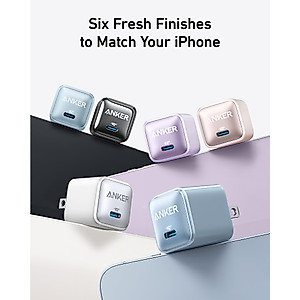 USB C Charger Block 20W, Anker 511 Charger (Nano Pro), PIQ 3.0 Compact Fast Charger for iPhone 15/15 Plus/15 Pro/15 Pro Max, 14/13/12 Series, Galaxy, Pixel 4/3, iPad (Cable Not Included)