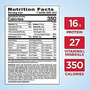 Ensure Plus Nutrition Shake With 16 Grams of Protein, Meal Replacement Shakes, Milk Chocolate, 8 Fl Oz (Pack of 24)