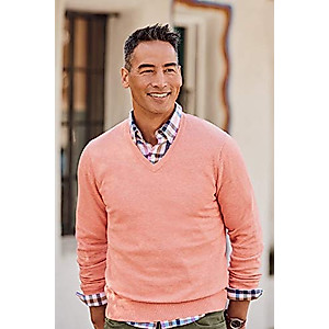Lands' End Mens Supima V-Neck Sweater Black Regular XX-Large