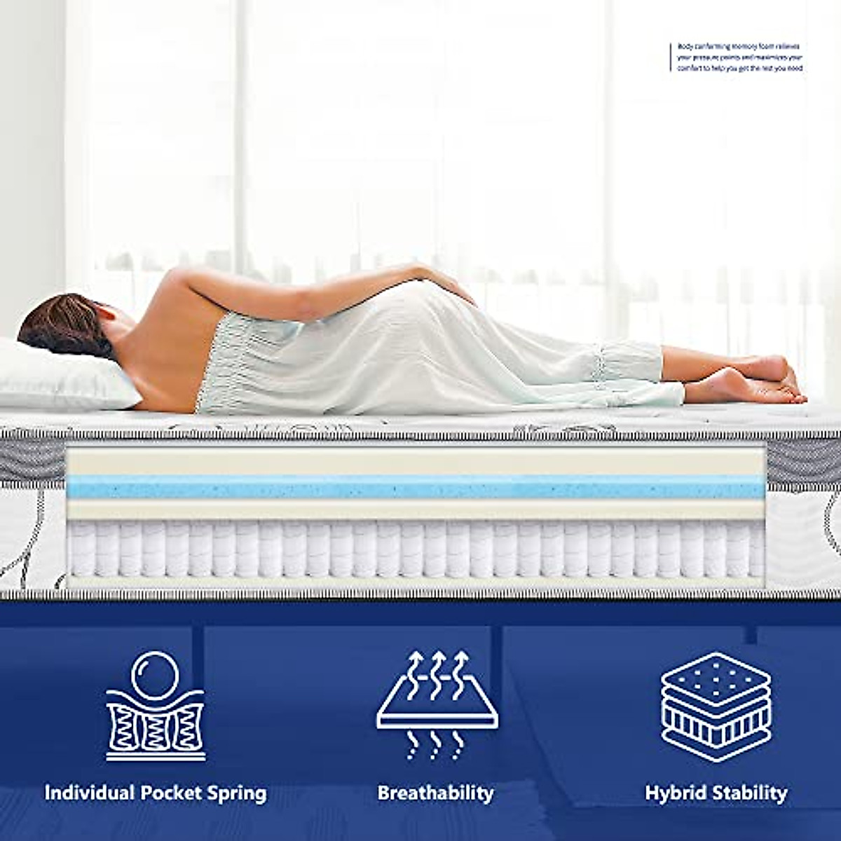 Olee Sleep 12 in Pegasus Euro Box Top Spring Mattress King 12SM01K