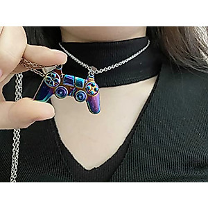 CJIAYUJEW Game Controller Necklace for Couples, Matching Necklace for Best Friend, Friendship Sister Necklace (Color)