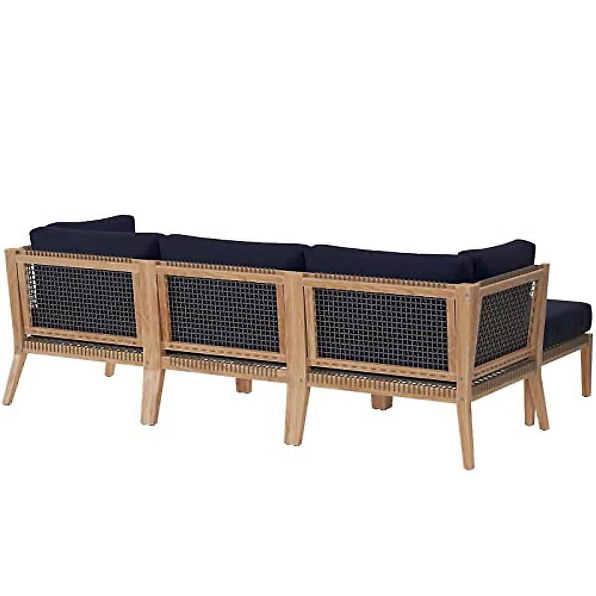 Modway Clearwater Sectional, 4-Piece Set, Gray Navy