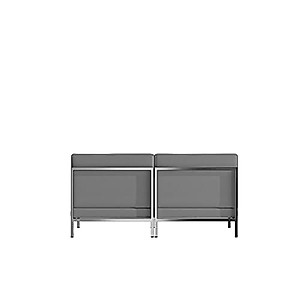 Flash Furniture HERCULES Imagination Series 2 Piece Gray LeatherSoft Waiting Room Lounge Set - Reception Bench