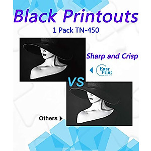 (1-Pack, High Yield) Compatible TN-450 Toner Cartridge TN450 Used for DCP-7060D 7065DN HL-2220 HL-2230 HL-2240D 2250 HL-2250DN 2270DW MFC-7360N 7460DN 7860DW Printer, Sold by Easy Print