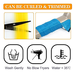 Sleekcute Ice Cream Color 7Colors 21Pcs Colored Hair Extensions, Clip in Straight Synthetic Hairpieces 22 Inch, Party Highlights Colorful Hair Extensions for Kids, Women & Girls