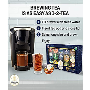 Organic Tea Pods Variety Pack - Assorted Sampler Pack Compatible for Keurig Brewer and Coffee Maker - Earl Grey, English Breakfast, Chai, Chamomile - Herbal Tea Pod for K Cup Keurig Brewing -15 count (Pack of 1) by Teavity