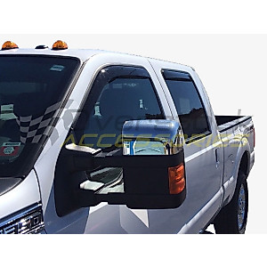 WeatherTech Custom Fit Front & Rear Side Window Deflectors for Nissan Frontier Crew Cab, Dark Smoke