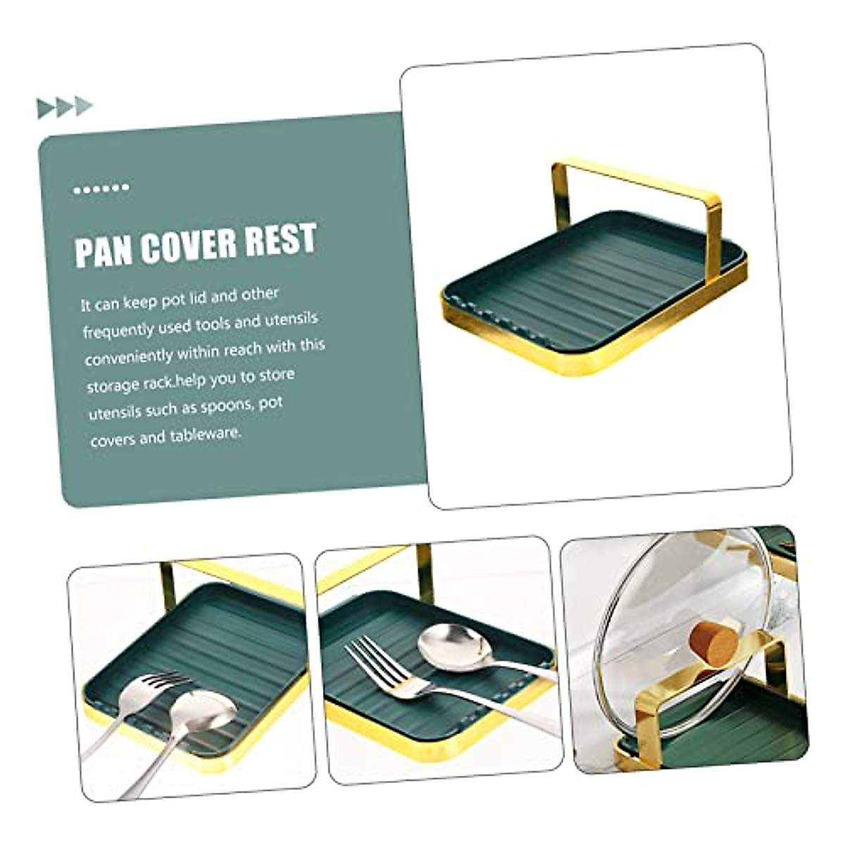 Cabilock Pot Lid Spoon Holder Cutting Board Holder Stand Pan Holder Pot Lid Holder Pan Lid Holder Pot Lid Rack Shelf Pan Organizer Home Supply Home Pan Organizer Kitchen Organizer Cupboard